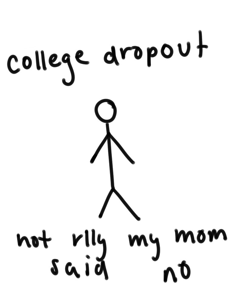 "college dropout" Framed Art Print for Sale by Superviki10 | Redbubble