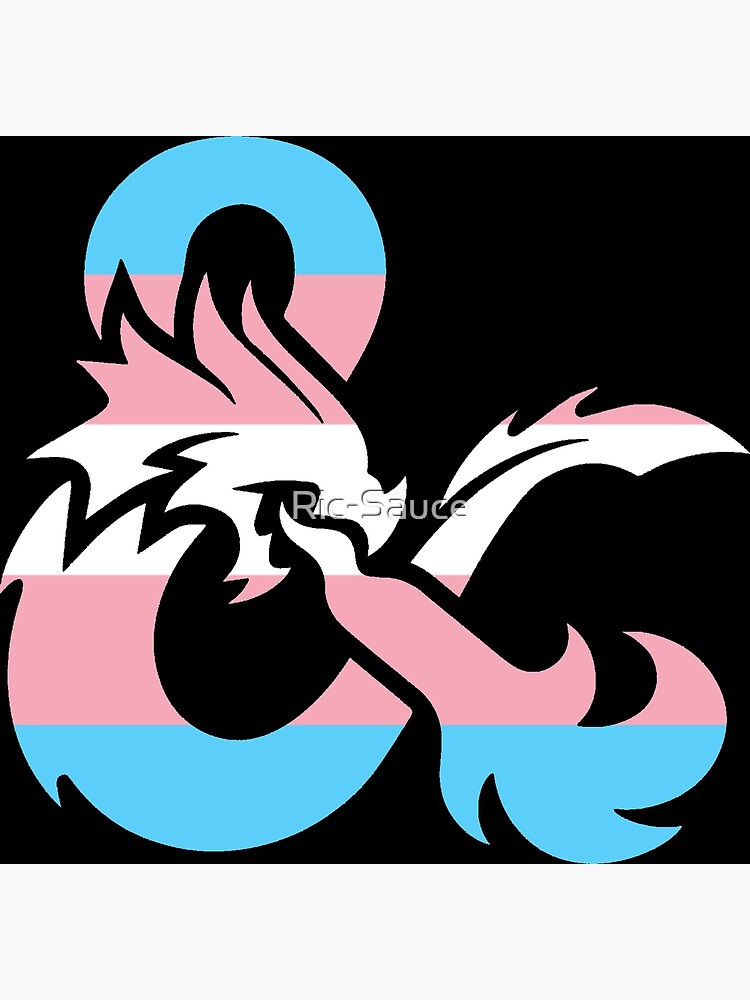 "Dungeons and Dragons Trans Pride Flag" Art Print by Ric-Sauce | Redbubble