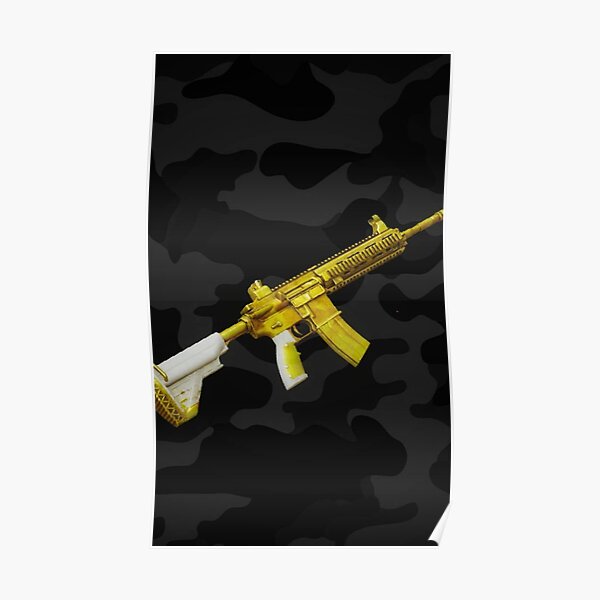 "M416 GOLD SKIN PUBG" Poster for Sale by Yousseffa | Redbubble