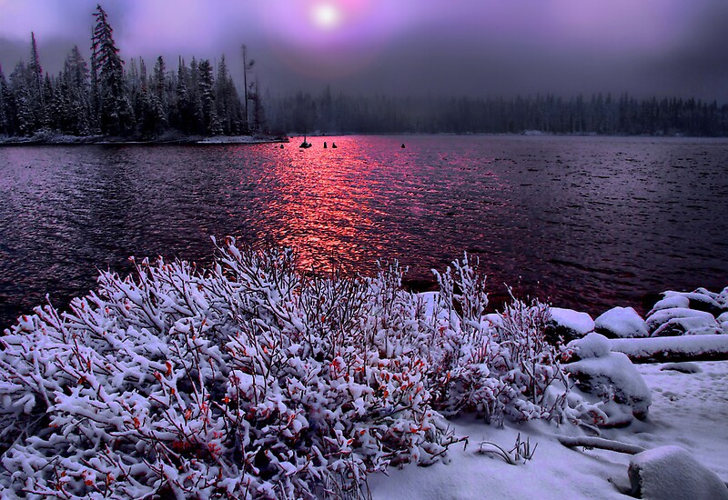 "Big Lake Snow Storm" by Charles & Patricia Harkins ~ Picture Oregon ...