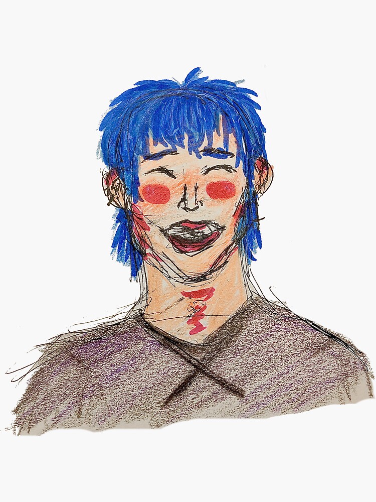 "Cute Blue Boy" Sticker by 45seals | Redbubble