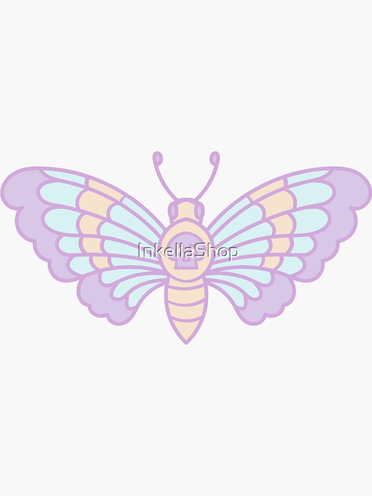 "Pastel Goth Moth" Sticker for Sale by InkellaShop | Redbubble