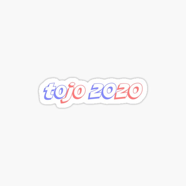 "tojo 2020" Sticker by megan-and-ari | Redbubble