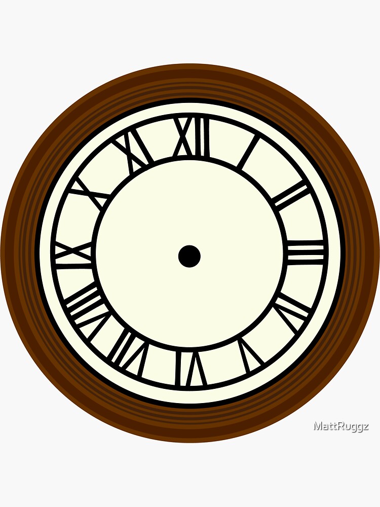 "'Back to the Future' Clock Tower Clock" Sticker for Sale by MattRuggz ...