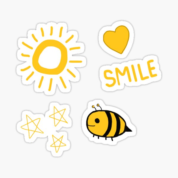 "yellow sticker pack " Sticker by sophiethecow | Redbubble