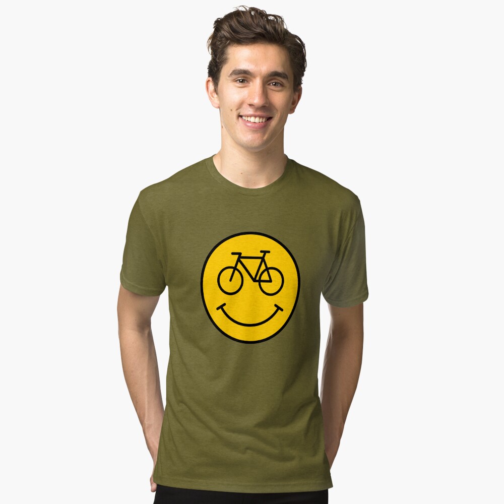 "Bicycle Smiley Bike Smile Retro Cycling Emoji" Sticker for Sale by ...