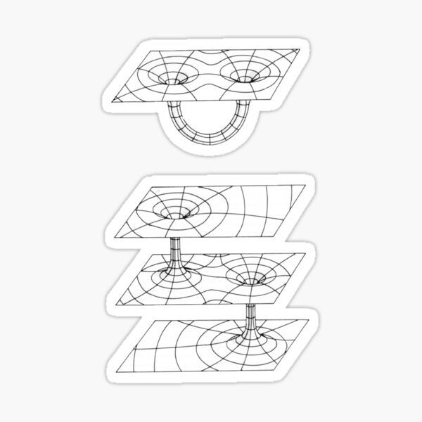 "wormholes" Sticker for Sale by monomachine | Redbubble
