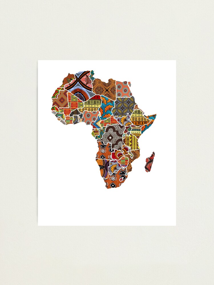 "African Fabric Map" Photographic Print for Sale by SafariTees | Redbubble
