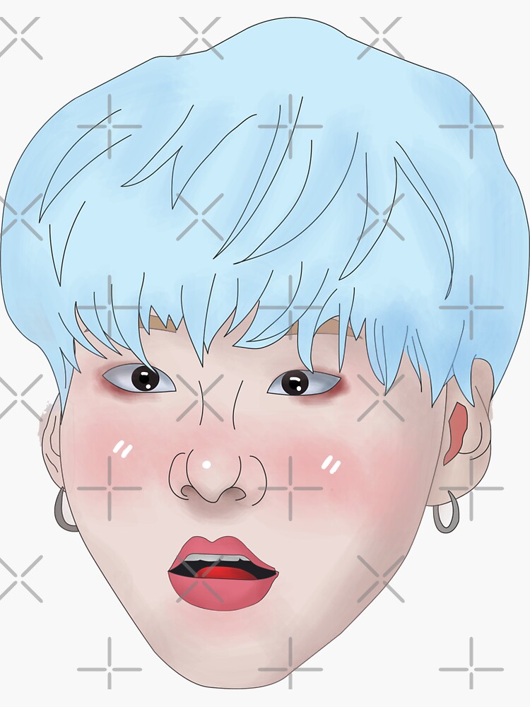 "BTS cute drawing - suga min yoongi agust d" Sticker for Sale by ...