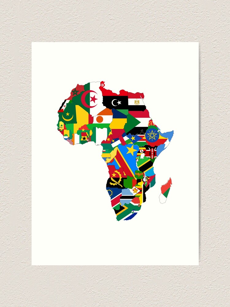 Map Of Africa With Flags