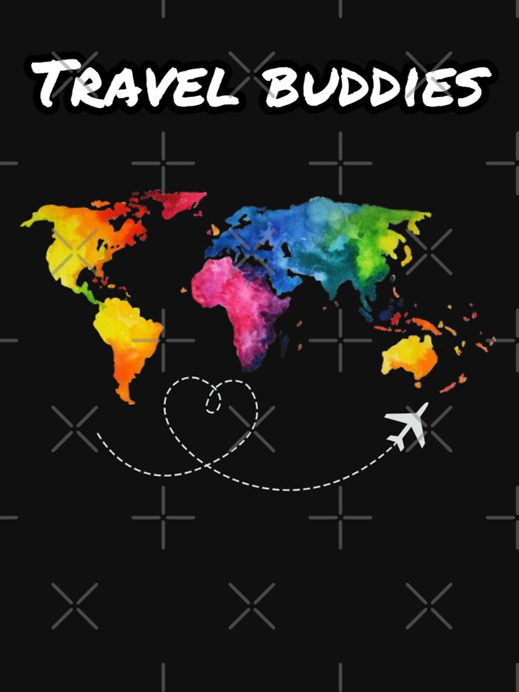 "Travel Buddies - World Map design" T-shirt for Sale by M-erci ...
