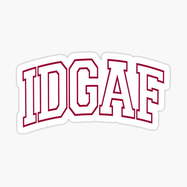 "IDGAF Patch" Sticker for Sale by Brookerino | Redbubble