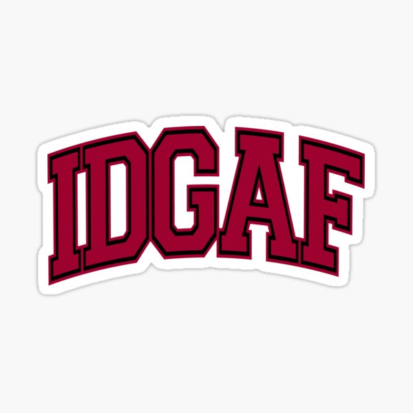"IDGAF Patch" Sticker for Sale by Brookerino | Redbubble