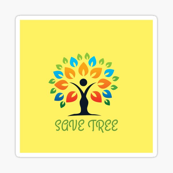 "Think Green Think Tree" Sticker by Ranjan1989 | Redbubble