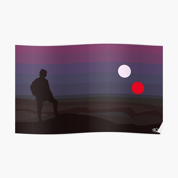 "BINARY SUNSET DESIGN" Poster for Sale by decmcgreal | Redbubble