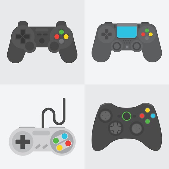 "Gaming controllers" Poster by ECLECTICimprint | Redbubble