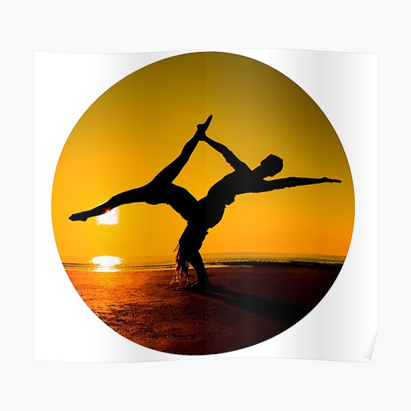 "Acro Sunset Silhouette by SadSac Designs" Poster by SadSacDesigns ...