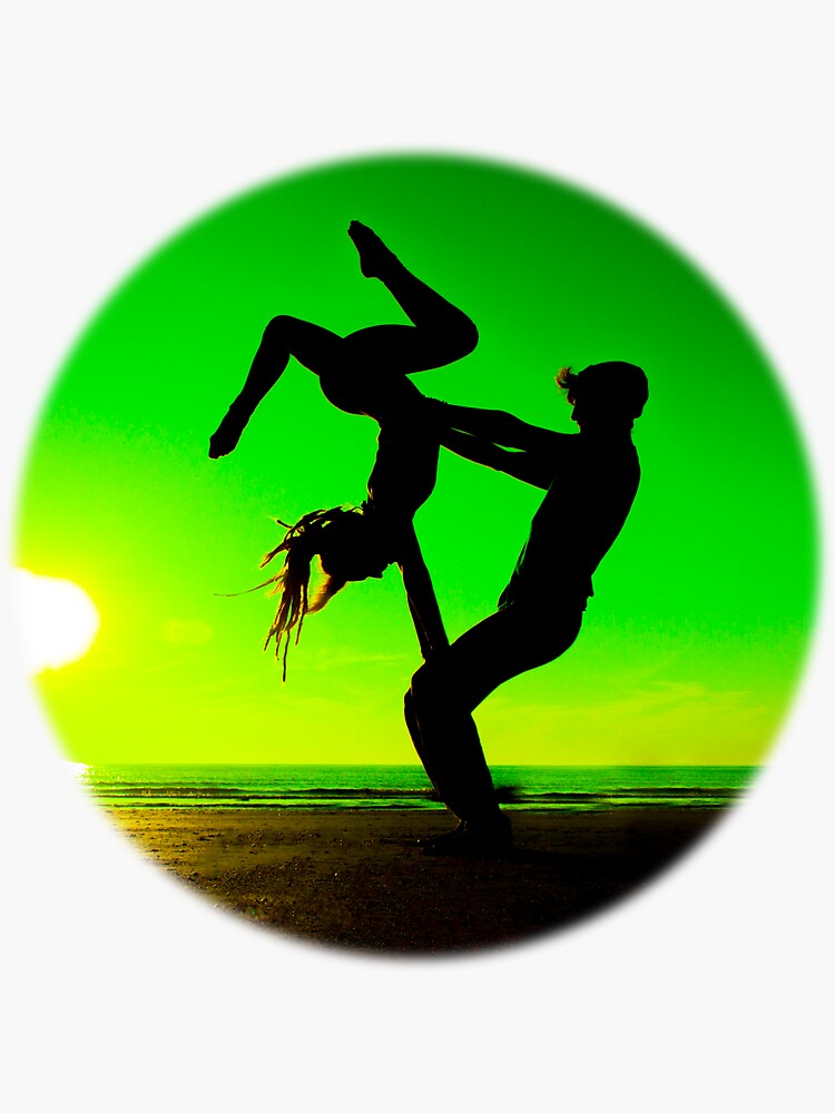 "Acro Sunset Silhouette by SadSac Designs" Sticker by SadSacDesigns ...