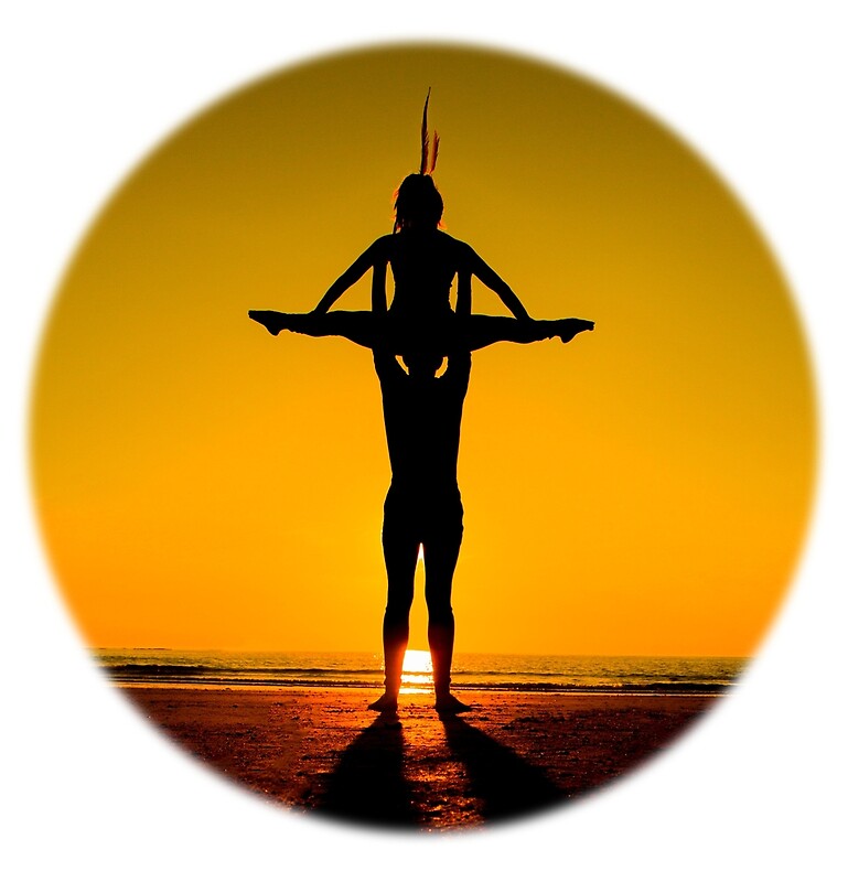 "Acro Sunset Silhouette by SadSac Designs" by SadSacDesigns | Redbubble