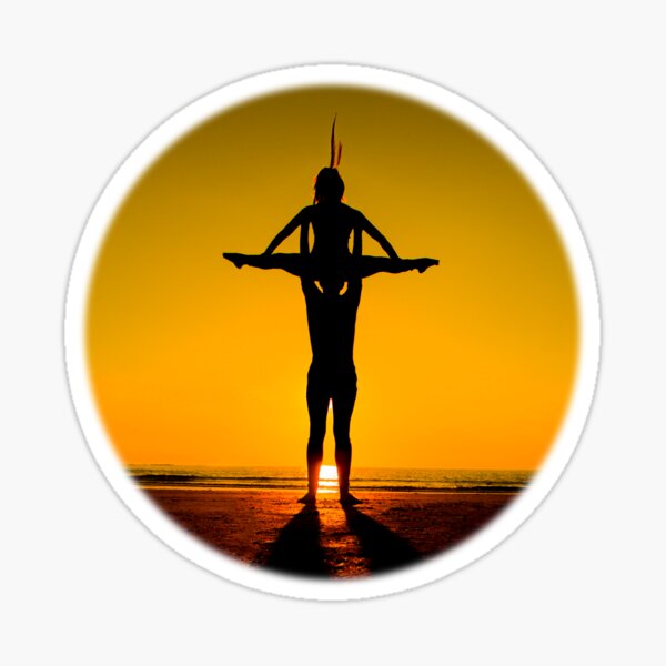 "Acro Sunset Silhouette by SadSac Designs" Sticker for Sale by ...