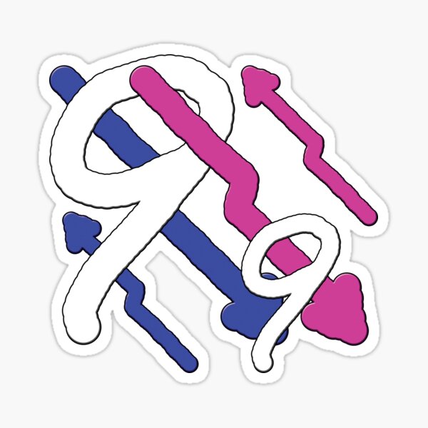 "Pointing arrows with number ninety-nine." Sticker by Cipher2 | Redbubble