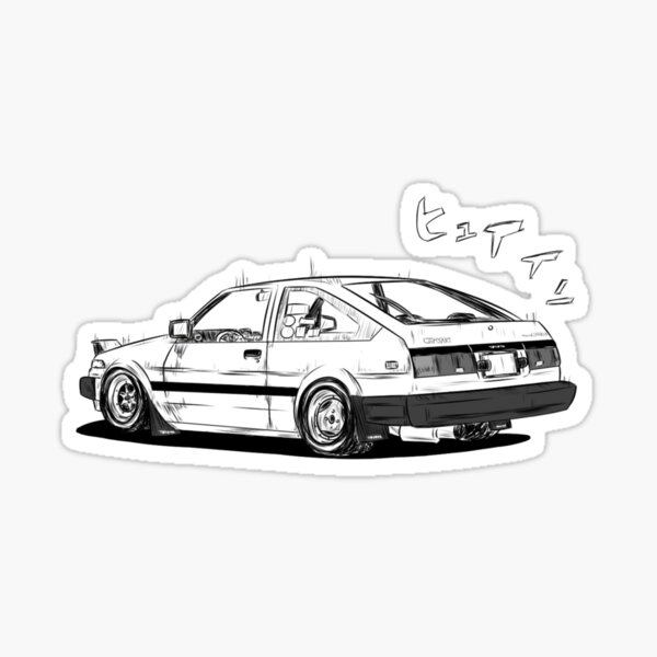"INITIAL D DESIGN FOR CAR ENTHUSIAST" Sticker by sketchakita | Redbubble