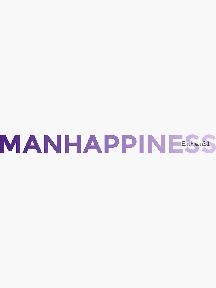 "Manhappiness Gradient" Sticker for Sale by EmHem31 | Redbubble