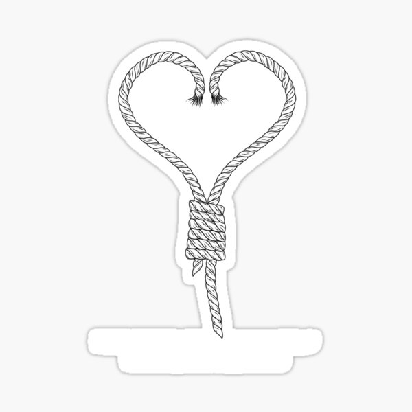 "Heart Noose" Sticker for Sale by DarkSerenity94 | Redbubble