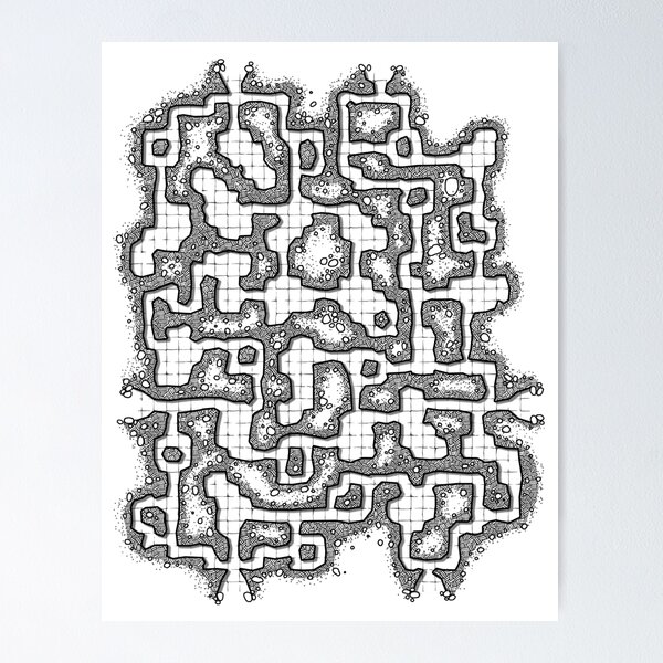 "Dungeon map" Poster for Sale by LoonyRocket | Redbubble