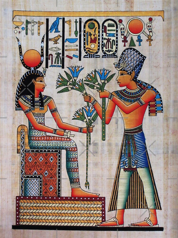 "Isis On Papyrus" Sticker for Sale by GuyBlank | Redbubble