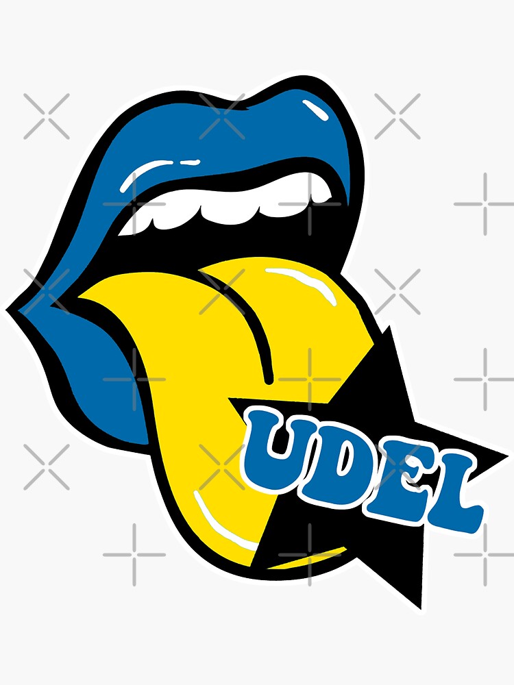 "udel" Sticker for Sale by Leilasayan | Redbubble
