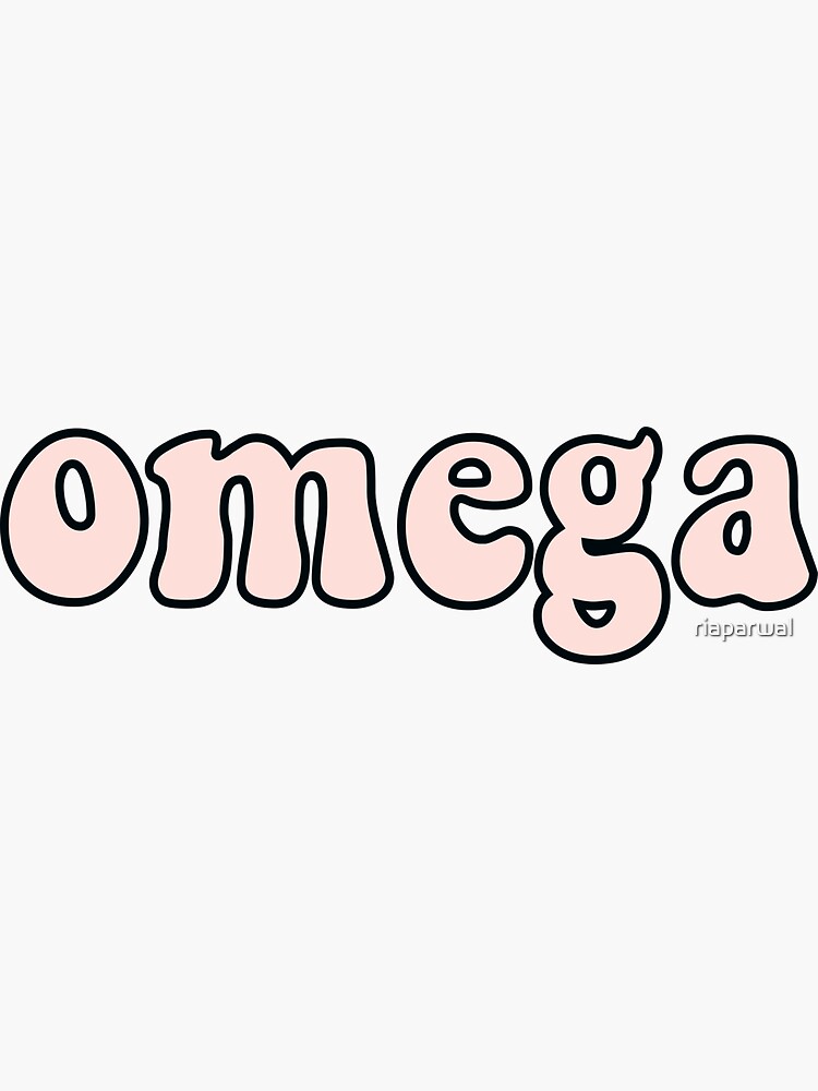 "Omega Greek Letter" Sticker for Sale by riaparwal | Redbubble
