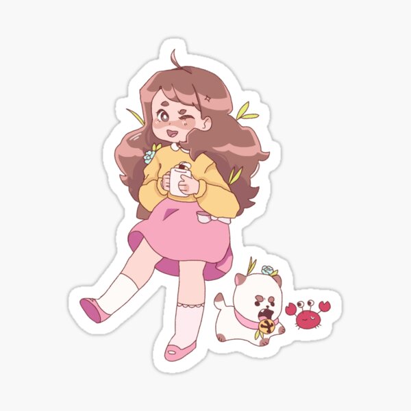"Bee and puppcat plus cleavage crab" Sticker by buzeebeee | Redbubble