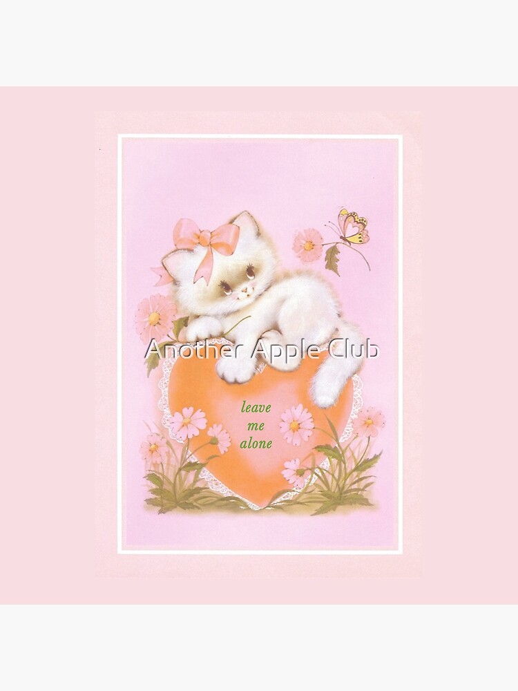 "Leave Me Alone - Cute 80's Writing Paper With Ironic Teen Quote" Throw ...