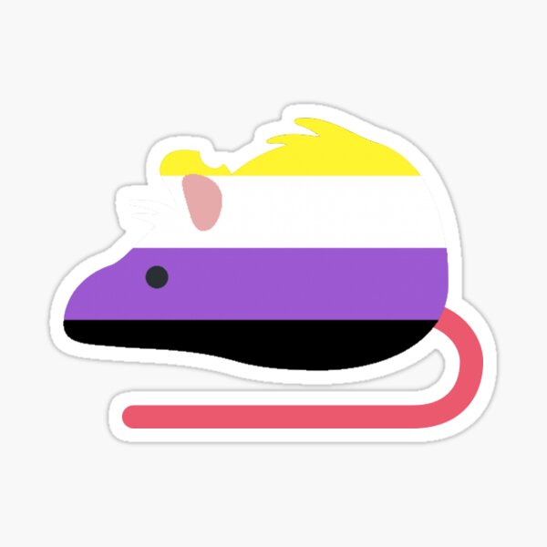 "Non Binary Pride Rat!" Sticker for Sale by SilverRats | Redbubble