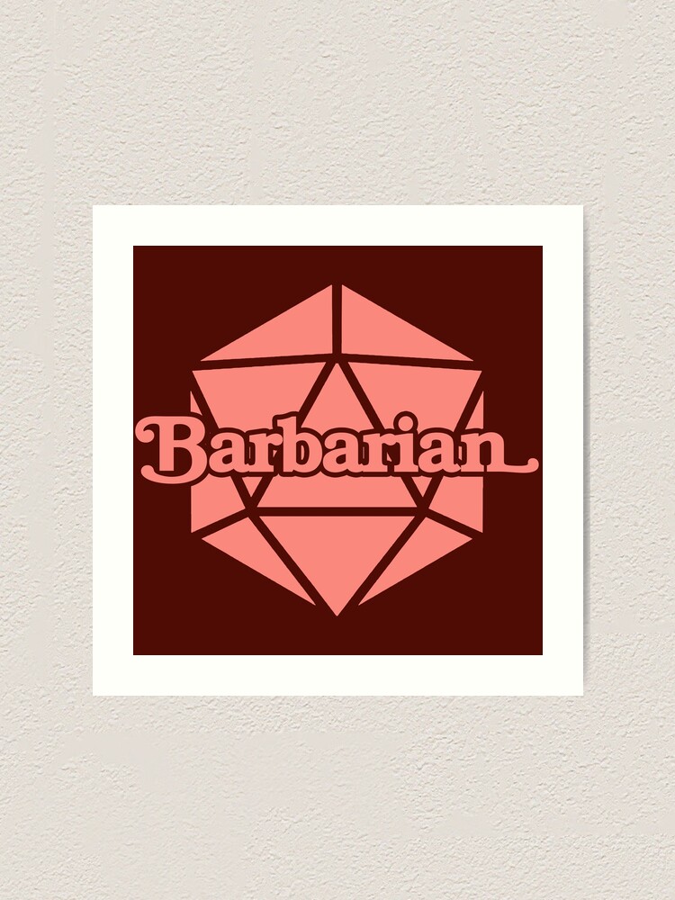 "Barbarian Class Crest | Dungeons and Dragons Emblem" Art Print for ...