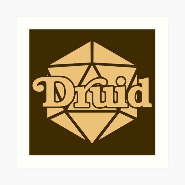 "Druid Class Crest | Dungeons and Dragons Emblem" Art Print for Sale by ...