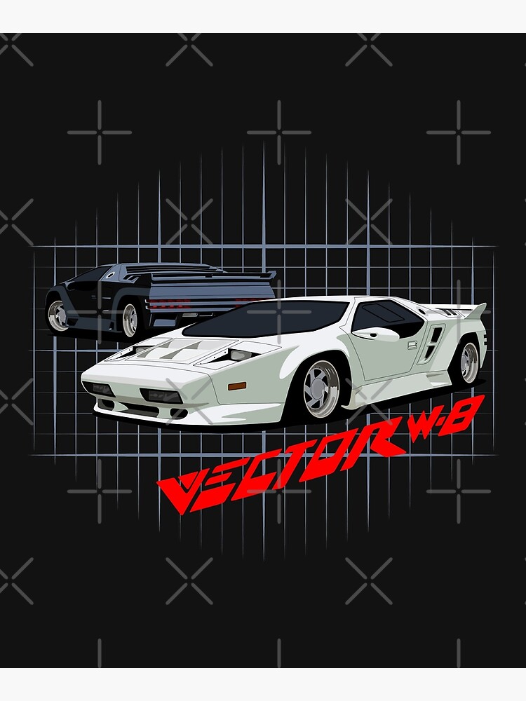 "Vector W8" Mounted Print for Sale by AutomotiveArt | Redbubble