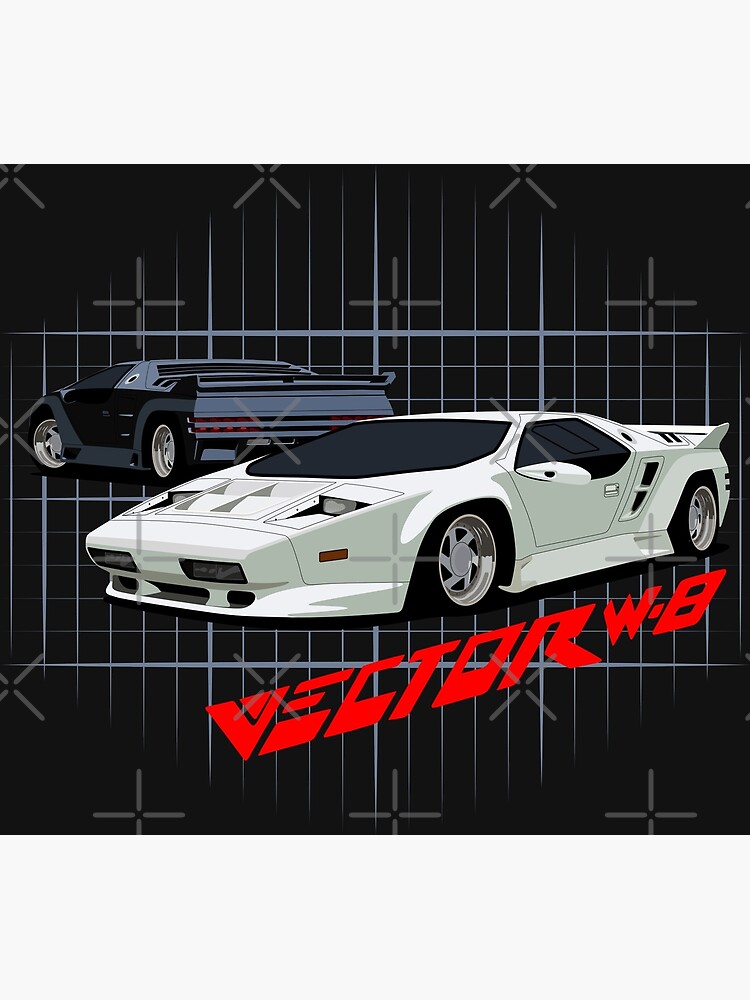 "Vector W8" Poster by AutomotiveArt | Redbubble