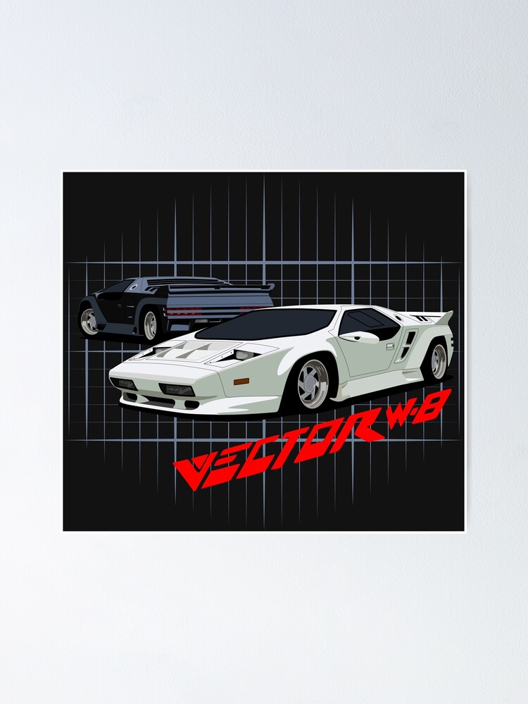 "Vector W8" Poster for Sale by AutomotiveArt | Redbubble