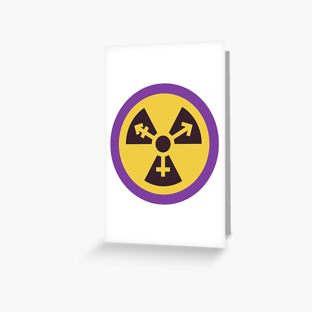 "Nuclear Radioactive Trans Symbol" Greeting Card by aarryy | Redbubble