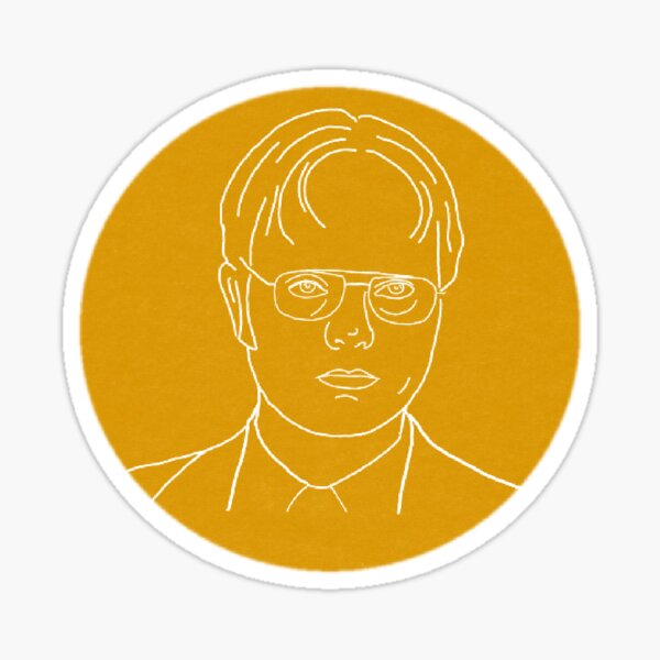 "Dwight shrute " Sticker for Sale by azaleas | Redbubble