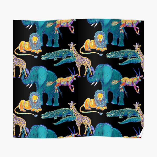 "Africa Animalia" Poster for Sale by ArmedCadaver | Redbubble