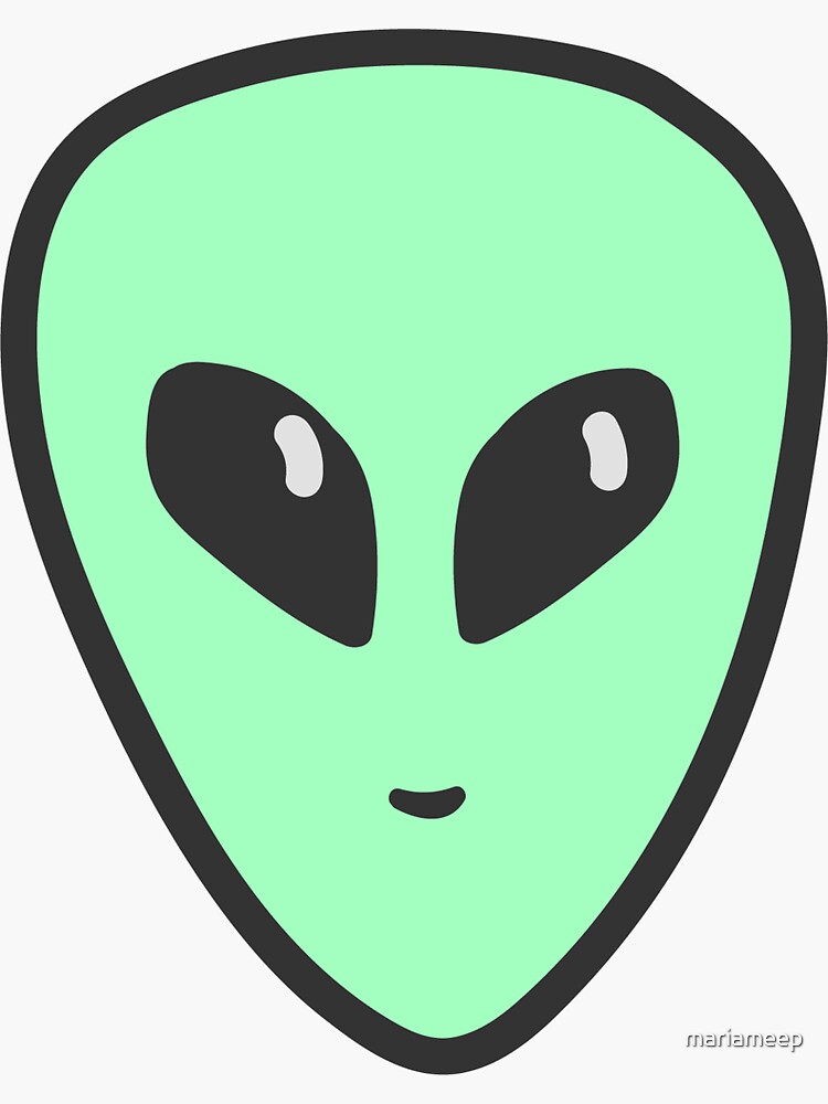 "Cute Alien Face" Sticker for Sale by mariameep | Redbubble