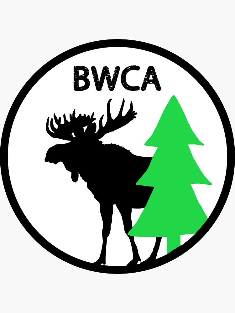 "MOOSE BWCA" Sticker for Sale by bosepinguin | Redbubble