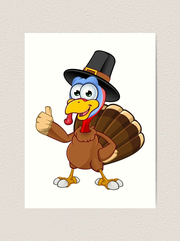 "Thanksgiving Turkey Character" Art Print for Sale by DesignWolf ...