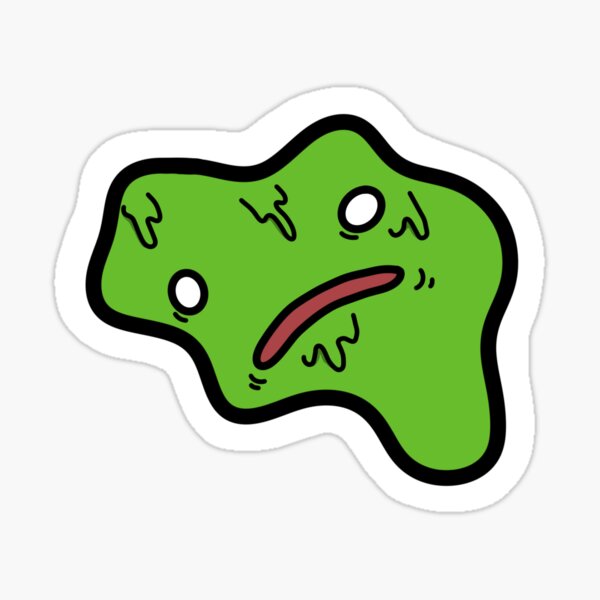 "Melting Face" Sticker for Sale by Curlybeanz | Redbubble