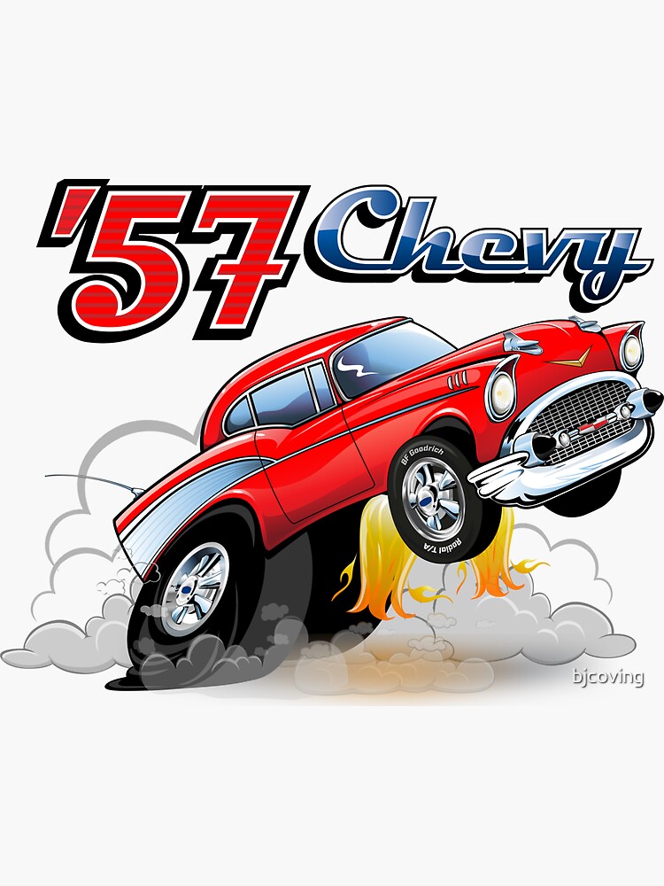 "57 Chevy" Sticker for Sale by bjcoving | Redbubble
