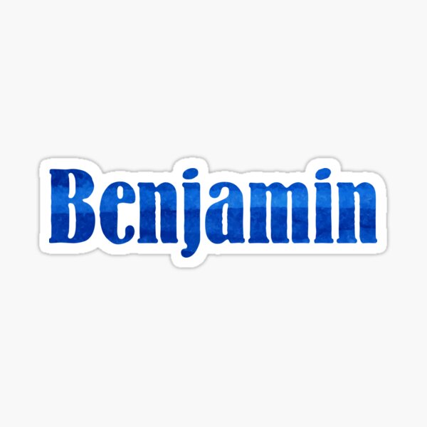 "Benjamin abstract painting boy's name" Sticker for Sale by ComicKitsch ...