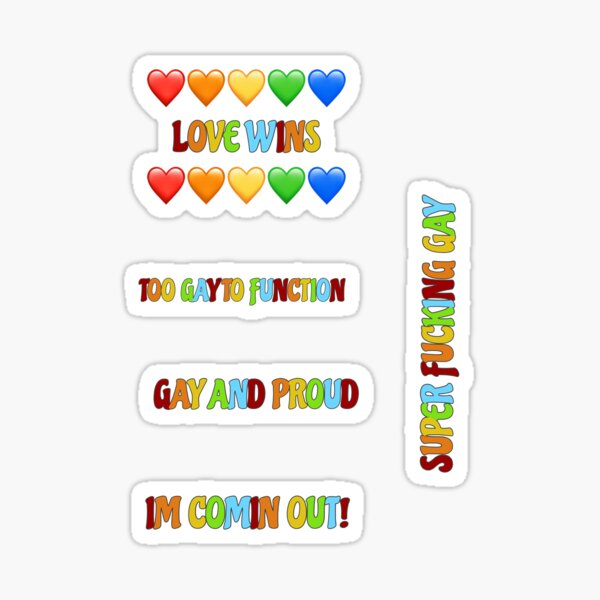 "GAY Sticker Pack" Sticker for Sale by niawaker1 | Redbubble